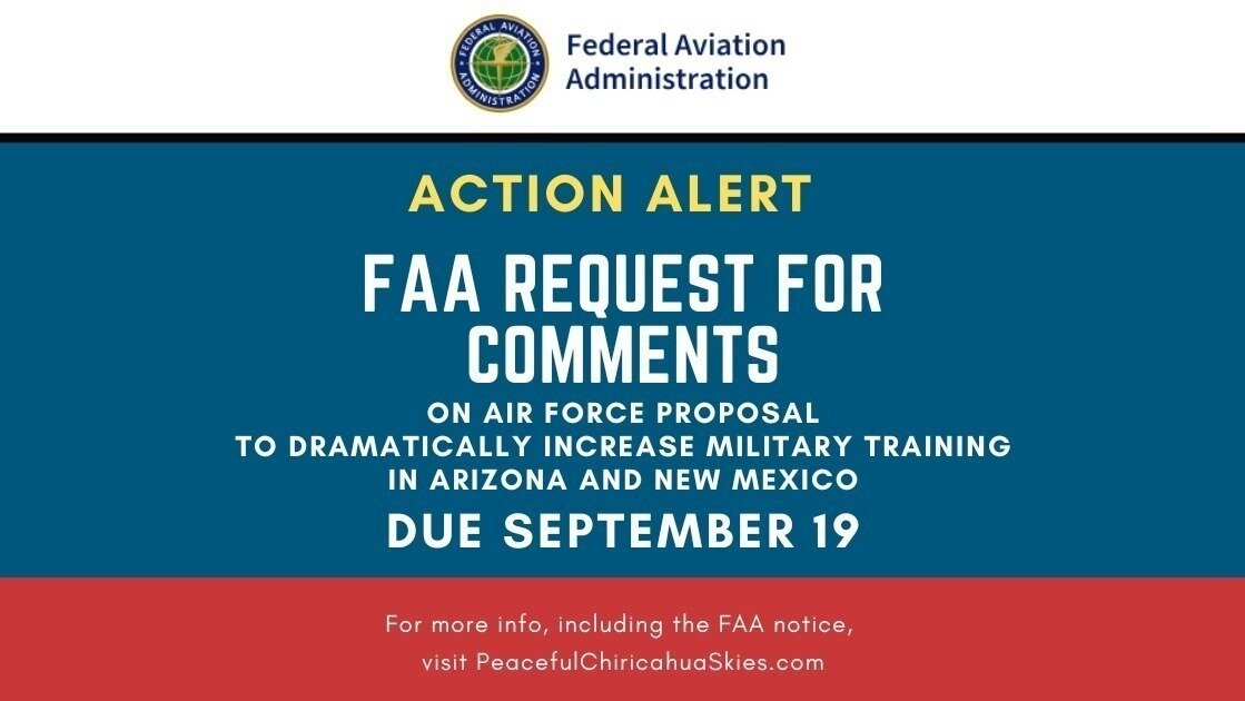 Petition update · ACTION ALERT: FAA requests comments - due Sept. 19 ...