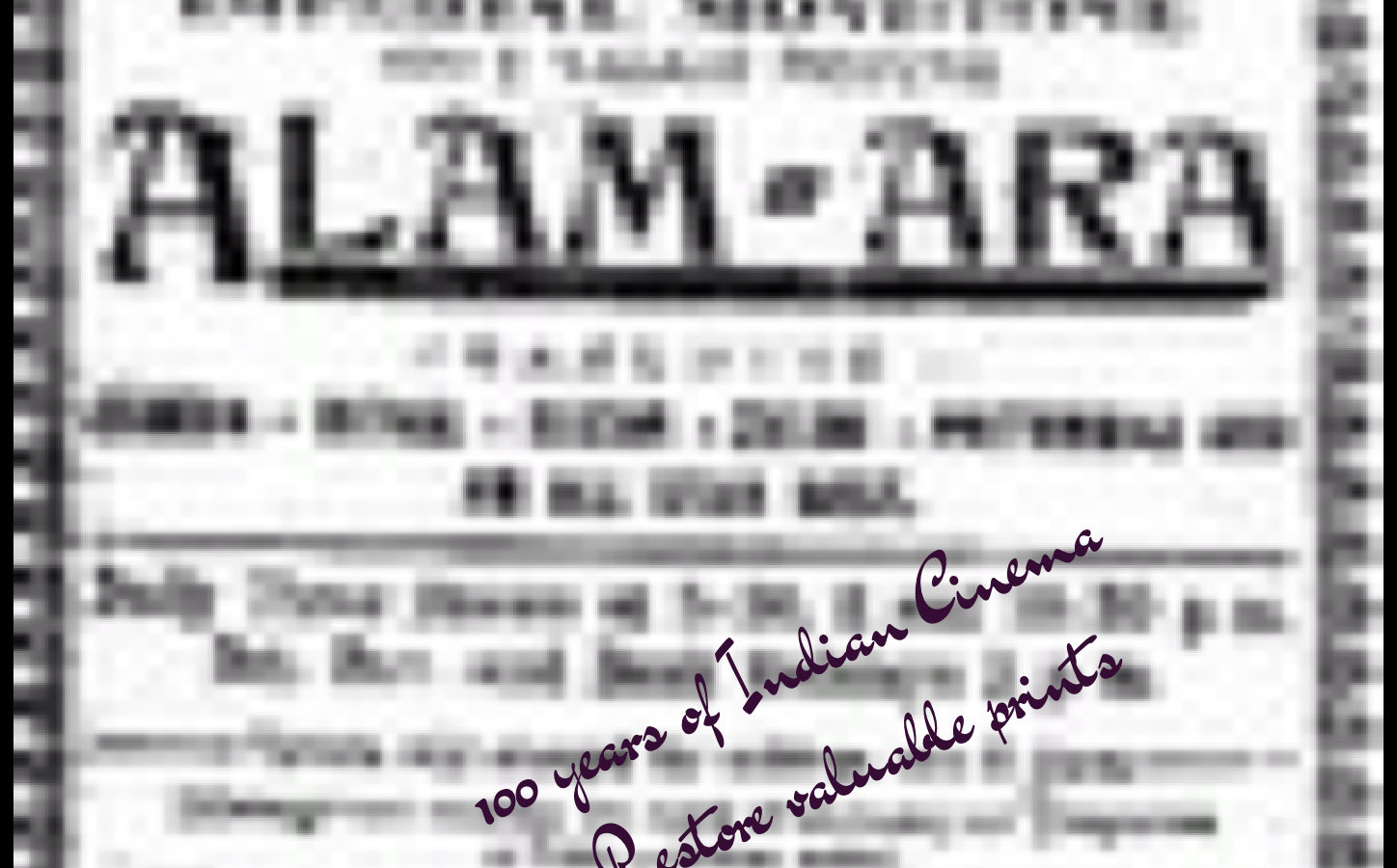 Petition · RESTORE VALUABLE EARLY INDIAN FILM PRINTS & DOCUMENTS ...