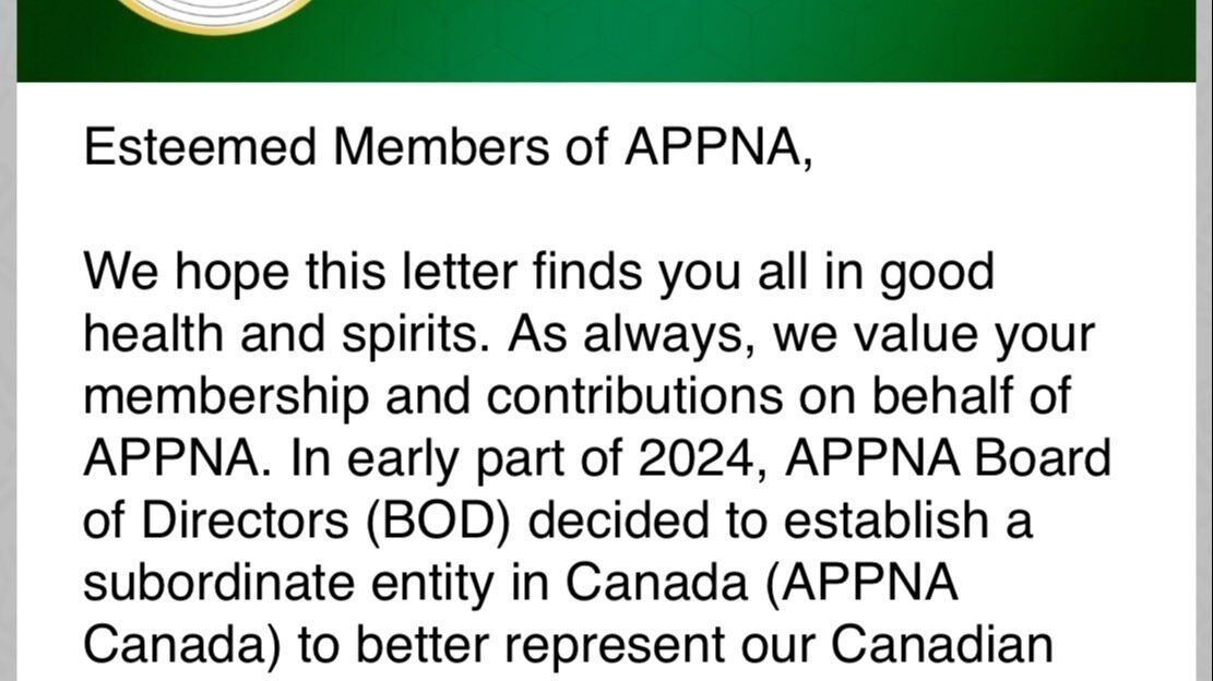 Petition · Call for Unity and Fair Representation-Petition for APPNA canada - Canada · Change.org