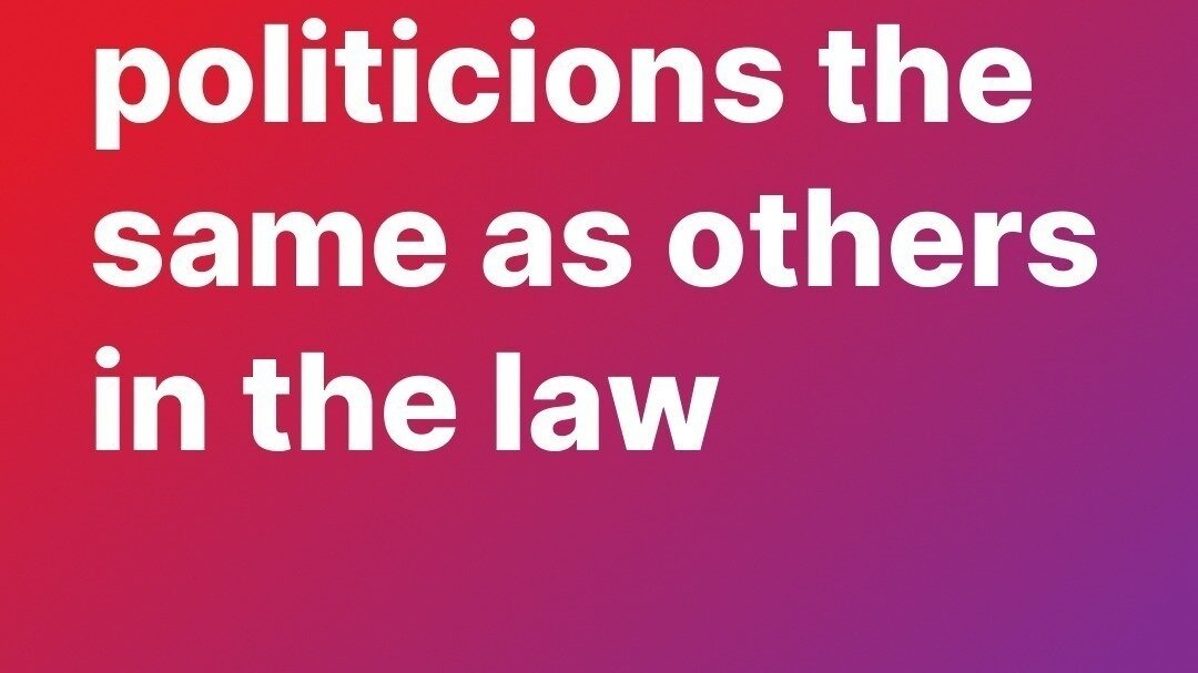 Petition · make politicians the same as others in the law - United ...