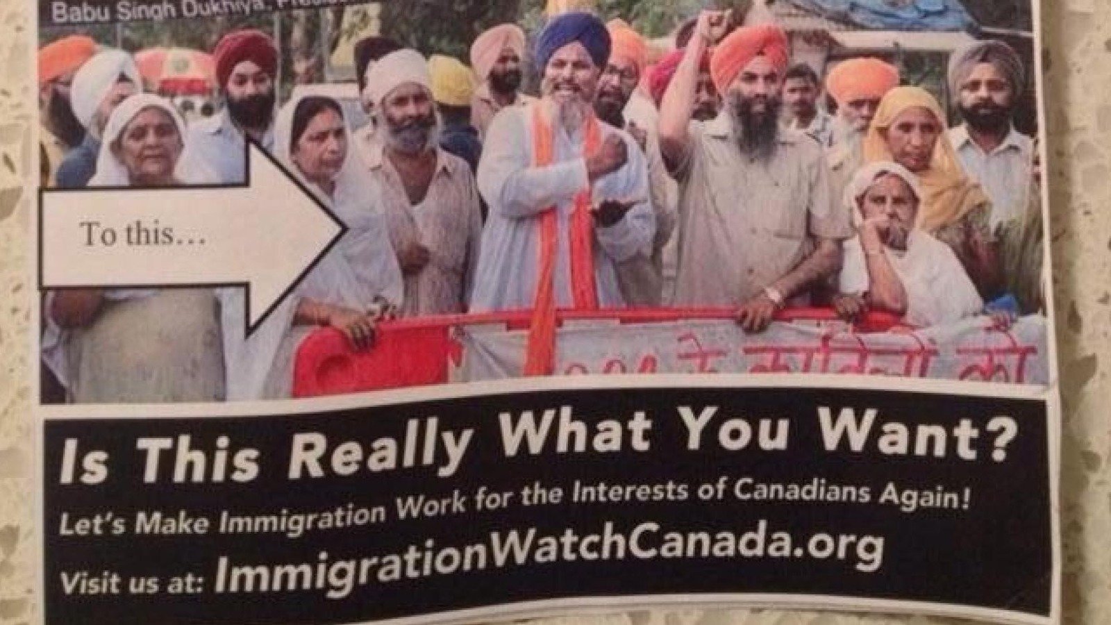 Petition · Condemn The Racist Flyer by Immigration Watch Canada ...