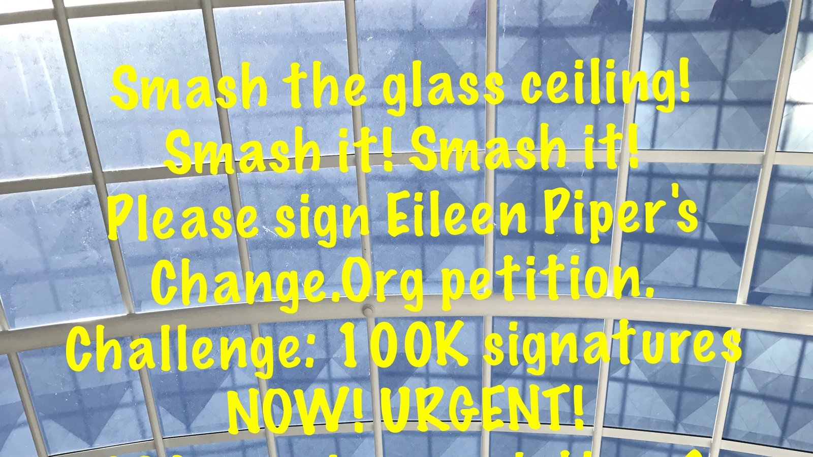 Petition update · Smash glass ceiling! 100K trajectory. JM® · Change ...