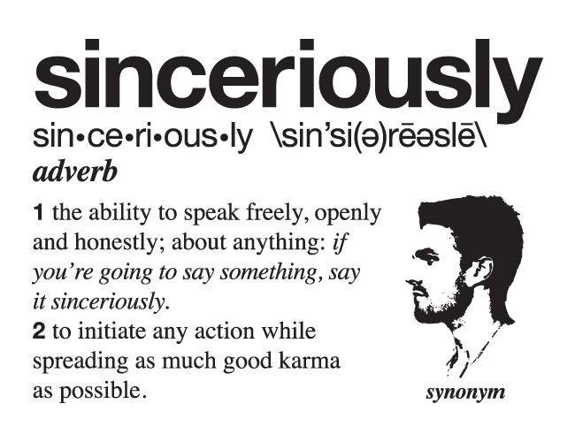 Petition · To include "sinceriously" (invented by Stephen Amell) into ...