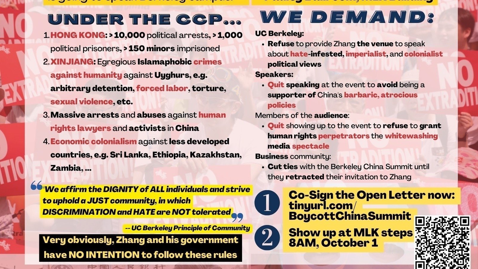 Petition update · Protest against CCP's human rights abuses Oct 1st ...