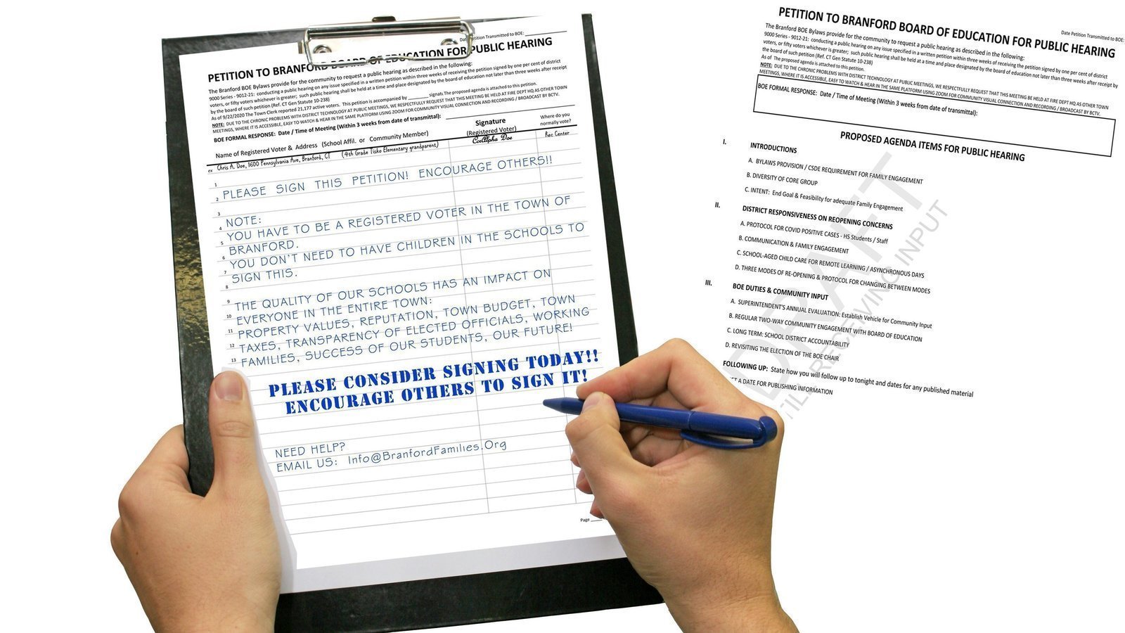 Petition · Petition to Branford BOE for Public Forum - Branford, United ...