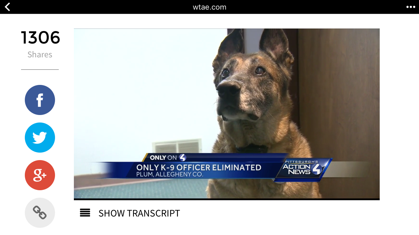 Petition · Keep K-9 officer in Plum Pennsylvania - United States ...