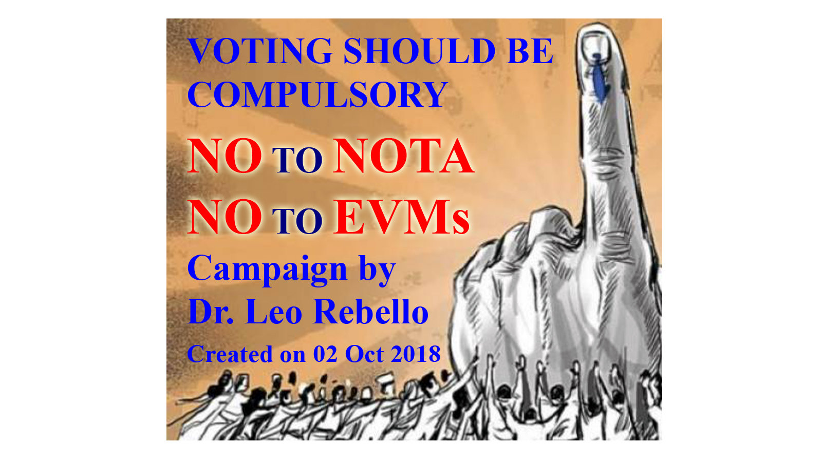 Petition · NO TO EVM AND NO TO NOTA - India · Change.org