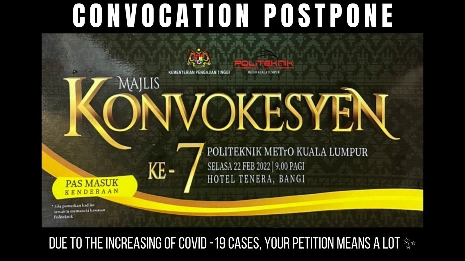 Petition · PMKL Convocation Postpone due to Increasing Spreads of Covid ...