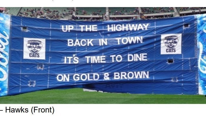 Petition · Bring back AFL Geelong Cat's banner. - Australia · Change.org
