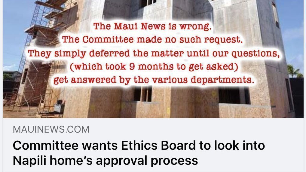 Petition update · Maui News' headline for this story is factually wrong ...