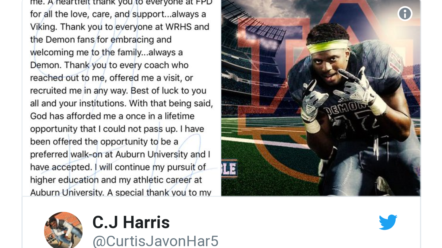 Petition · Allow CJ Harris to remain eligible - United States · Change.org