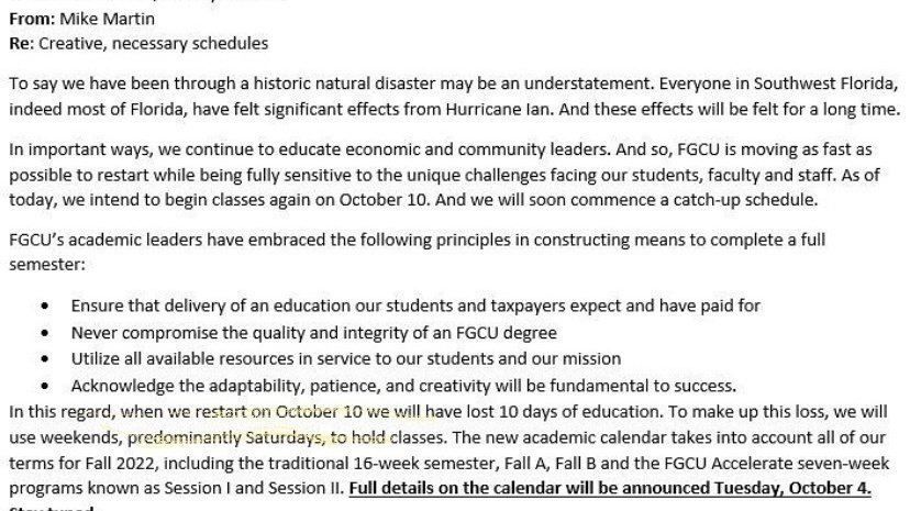 Petition · Petition against FGCU requiring students/staff to come to school on weekends · Change.org