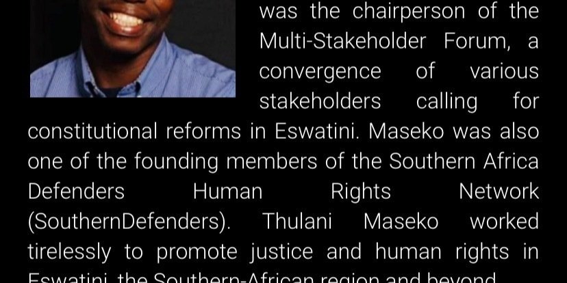 Petition · Justice for Thulani Maseko: the human rights lawyer of ...