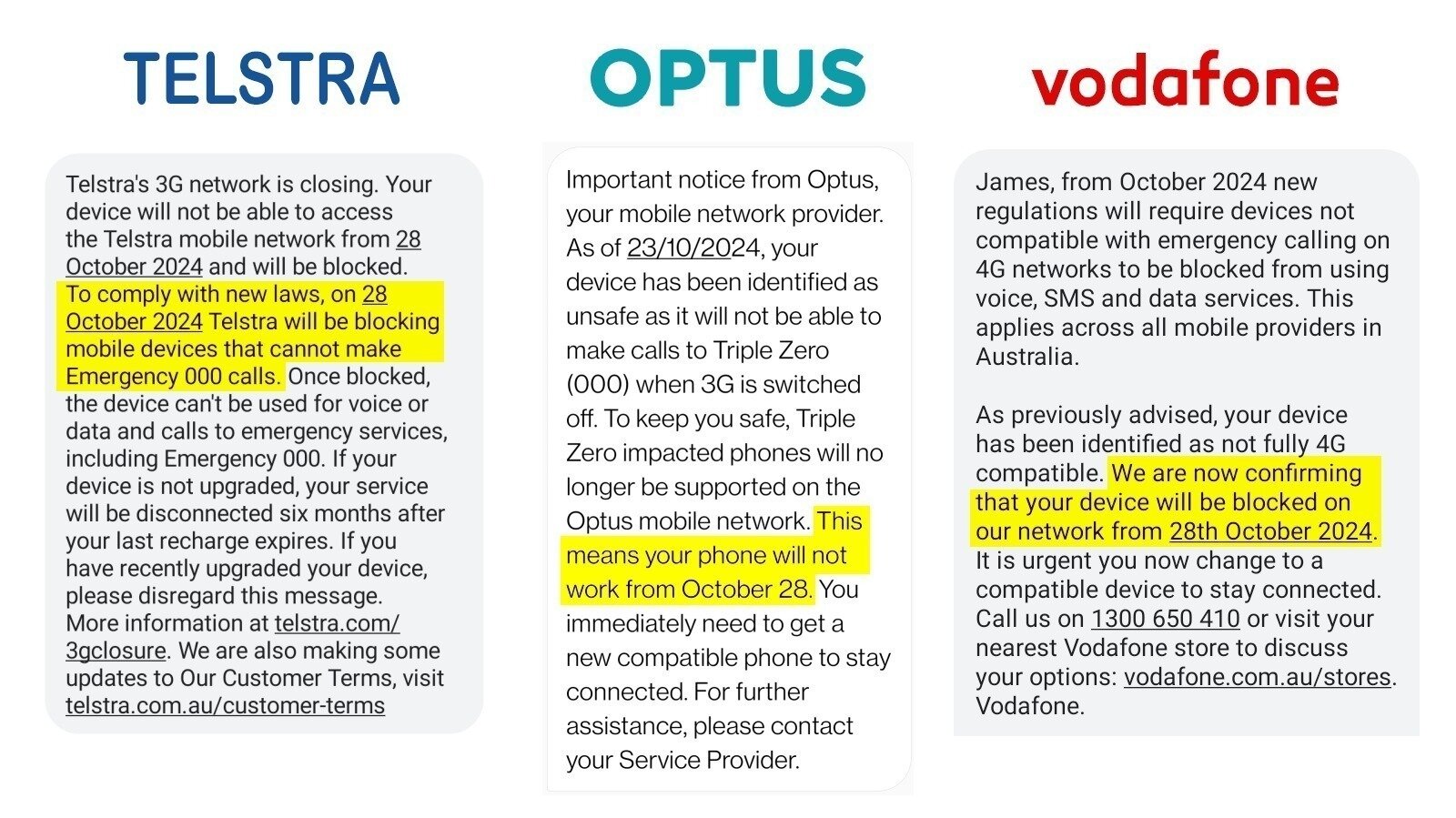 Petition update · 3G Shutdown: Device Blocking starts Monday 28 Oct ...