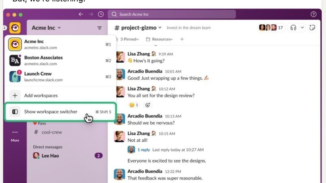 Petition update · Slack Adds Option For Multiple WorkSpace View · Change.org · Change.org