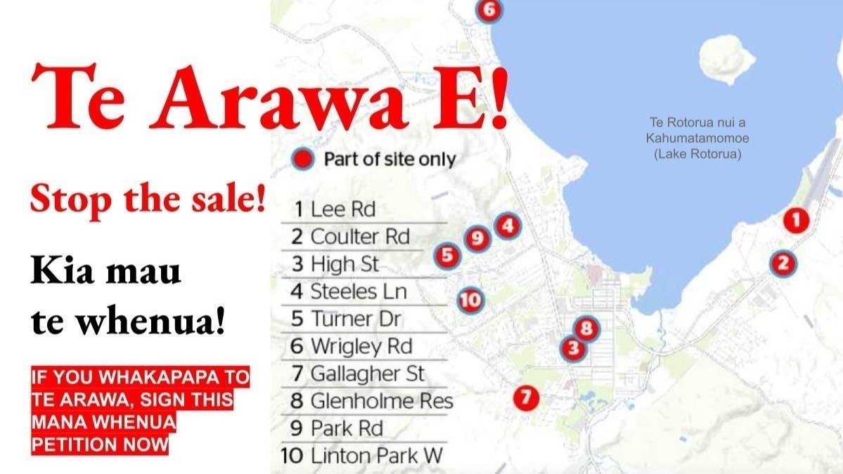 Petition · TE ARAWA E! STOP THE SALE OF ROTORUA RESERVES - New Zealand ...