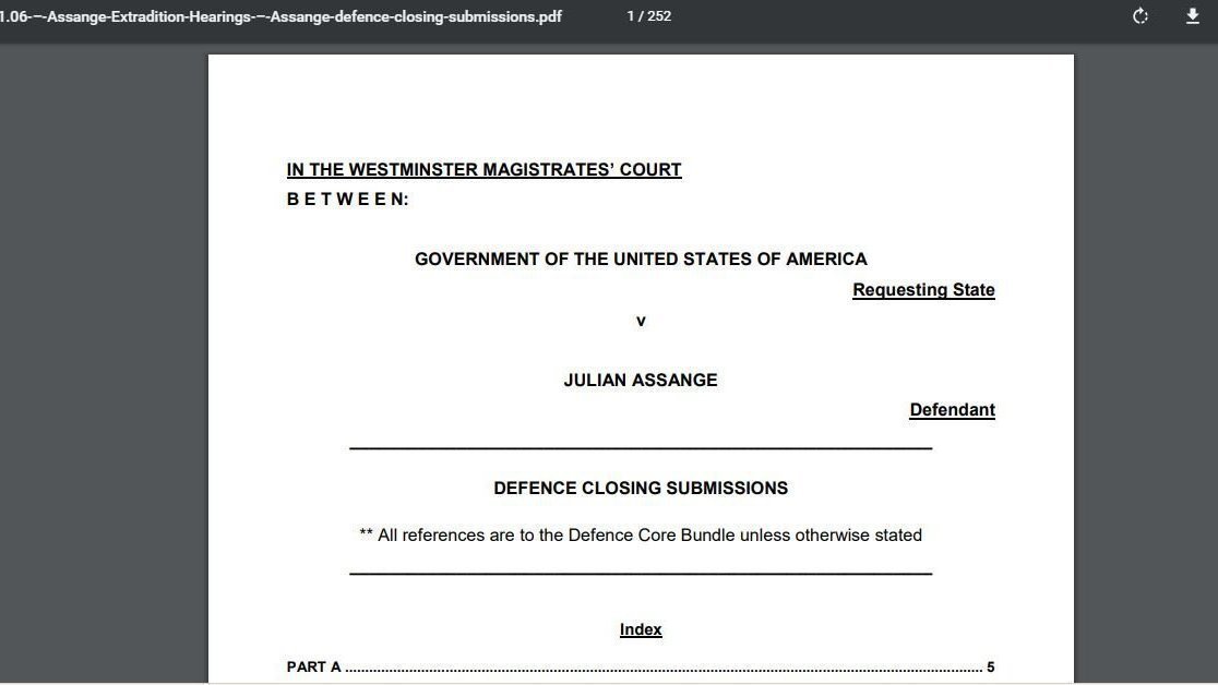 Petition update · Defence Closing Arguments against the US Extradition ...