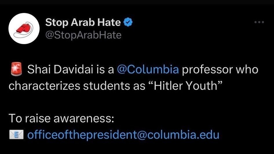 Petition · TELL COLUMBIA UNIVERSITY: FIRE SHAI DAVIDAI - United States ...