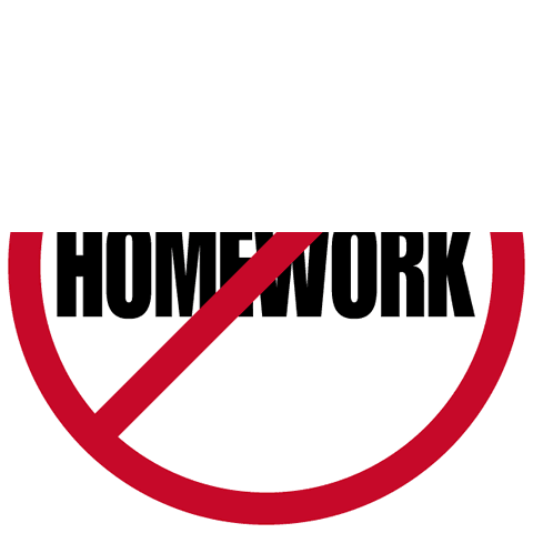 No Homework Clip Art