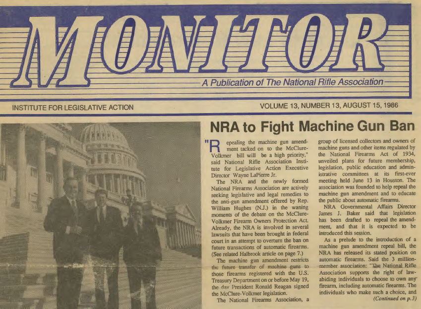 Petition · Restore their promise to fight the 1986 Machine Gun Ban ...