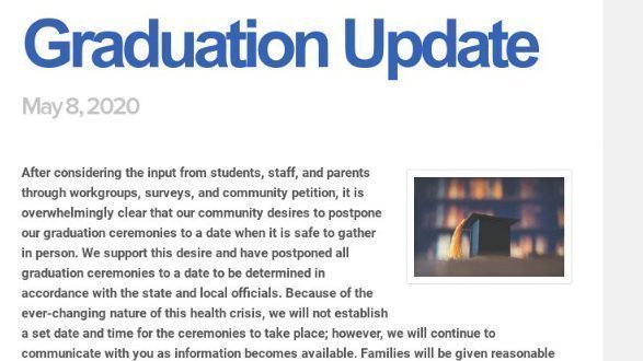 Petition update · Update on Graduation · Change.org · Change.org