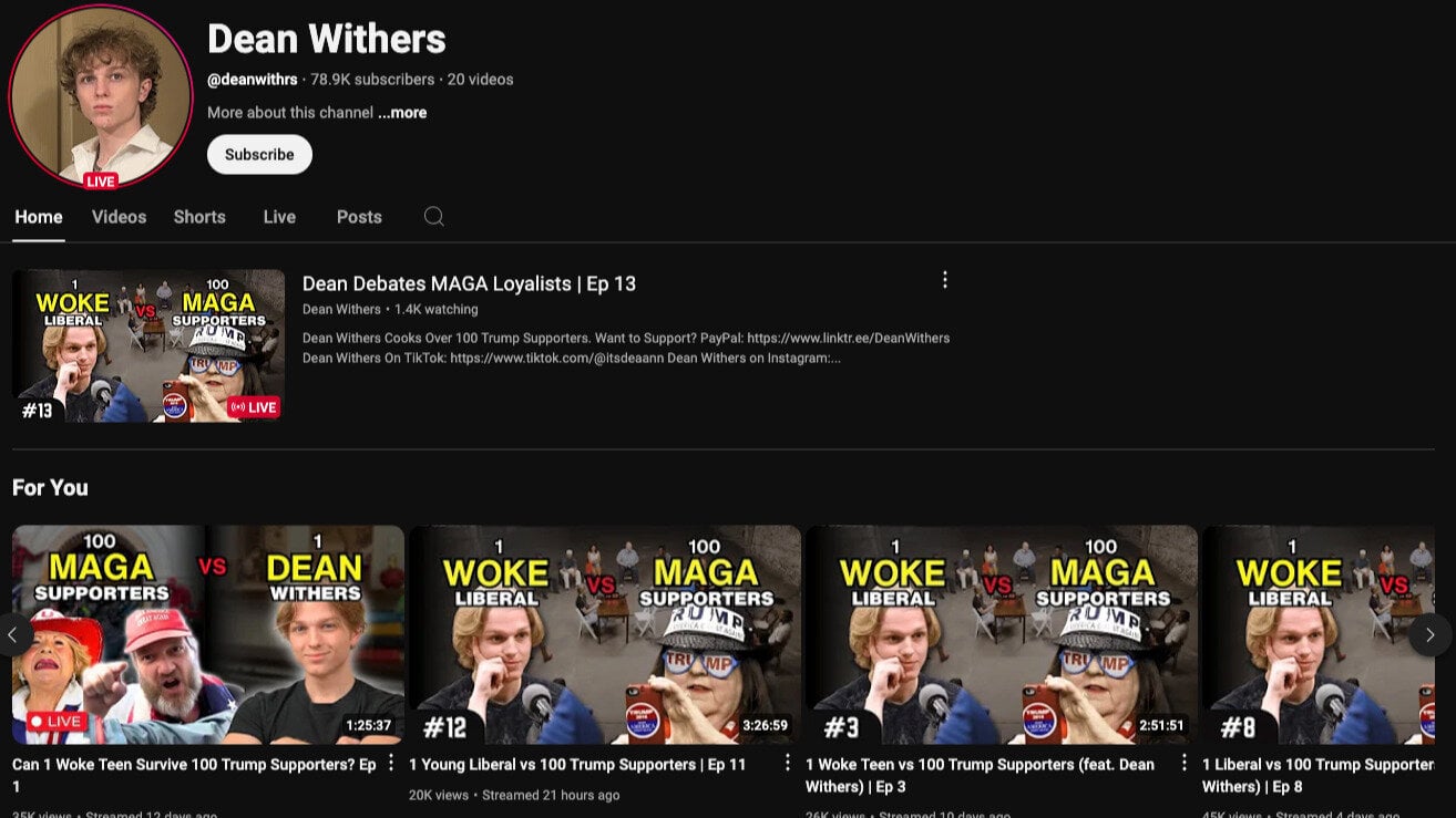 Petition · Ban or Monitor Dean Withers' Social Media Channels for ...