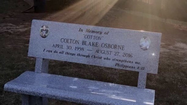 Petition · save the bench in memory of Colton Osborne - United States ...
