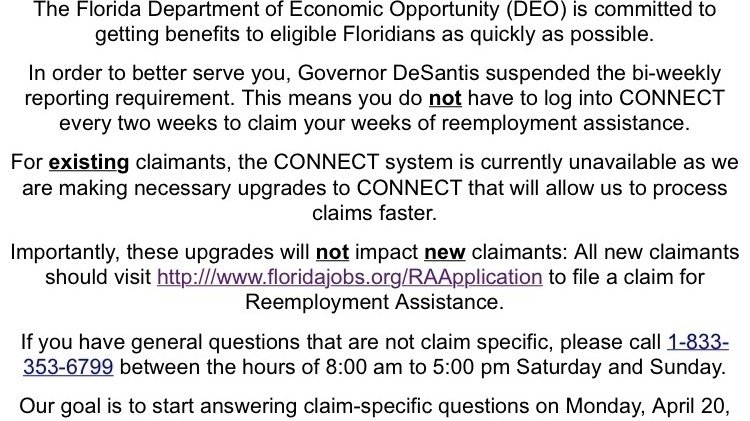 Petition · Florida unemployment system PUA - United States · Change.org