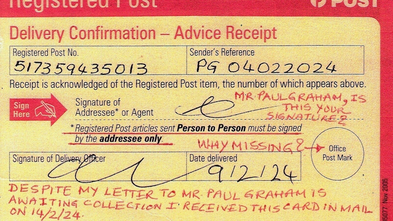 Petition update · Mr. Paul Graham, is this your signature on this ...