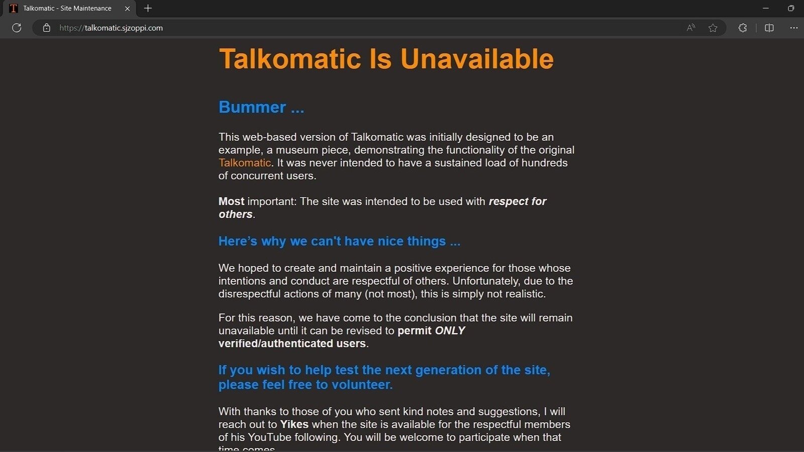 Petition · Bring Talkomatic Back! - Poland · Change.org