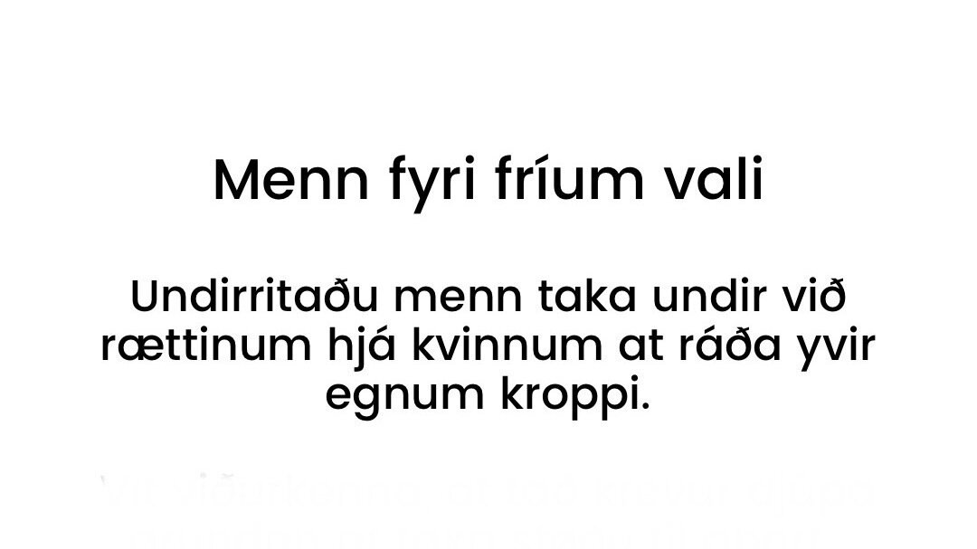 Petition · Menn fyri fríum vali - Faroe Islands · Change.org