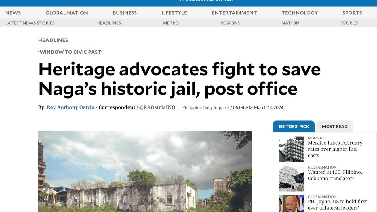 Petition update · INQUIRER.net | Heritage advocates fight to save Naga ...