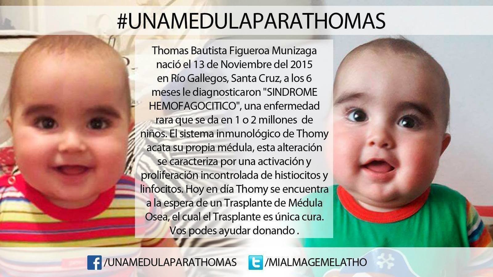 Petición · Una Médula para Thomas " Dona Vida en Vida " - Argentina ...
