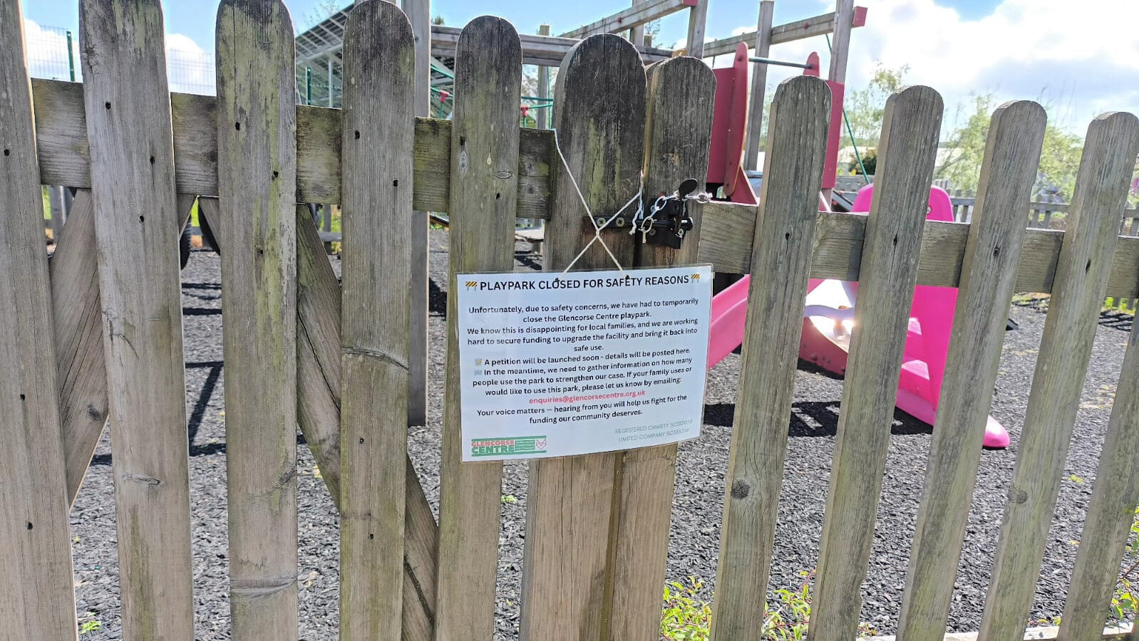 Petition · Help Reopen the Glencorse Centre Playpark for Our Village ...