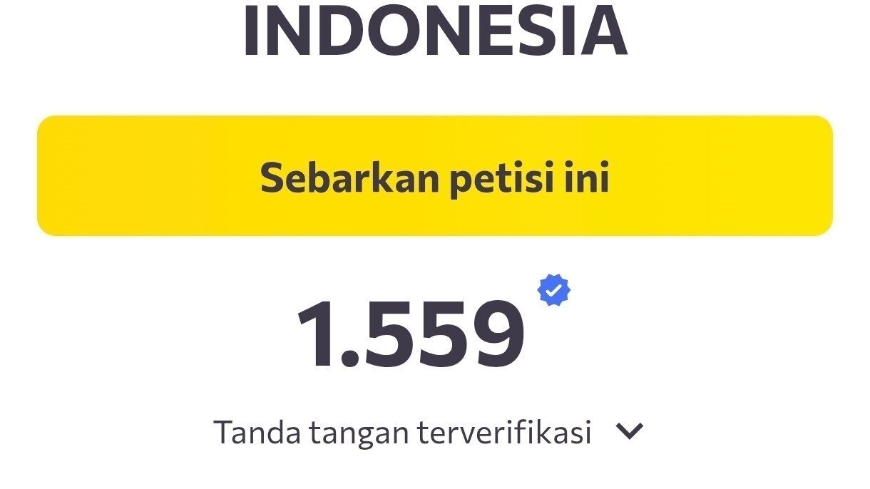 Petition update · Pendukung Petisi Meningkat Tajam · Change.org