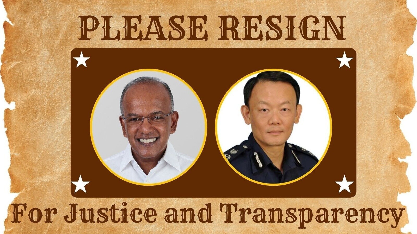 Petition update · Call for resignation of Shanmugam and Police ...
