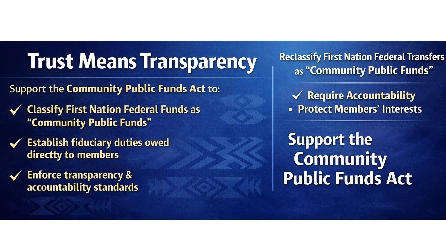 Petition · Equal Accountability: Classify First Nation Federal ...
