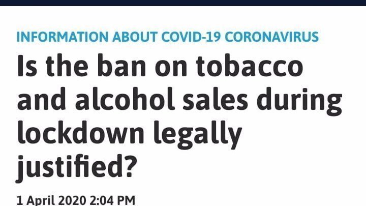 Petition · Remove ban of alcohol and tobacco sales - South Africa ...