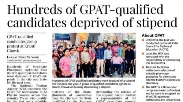Petition · Release Pending Stipends to GPAT Qualified Students Now ...