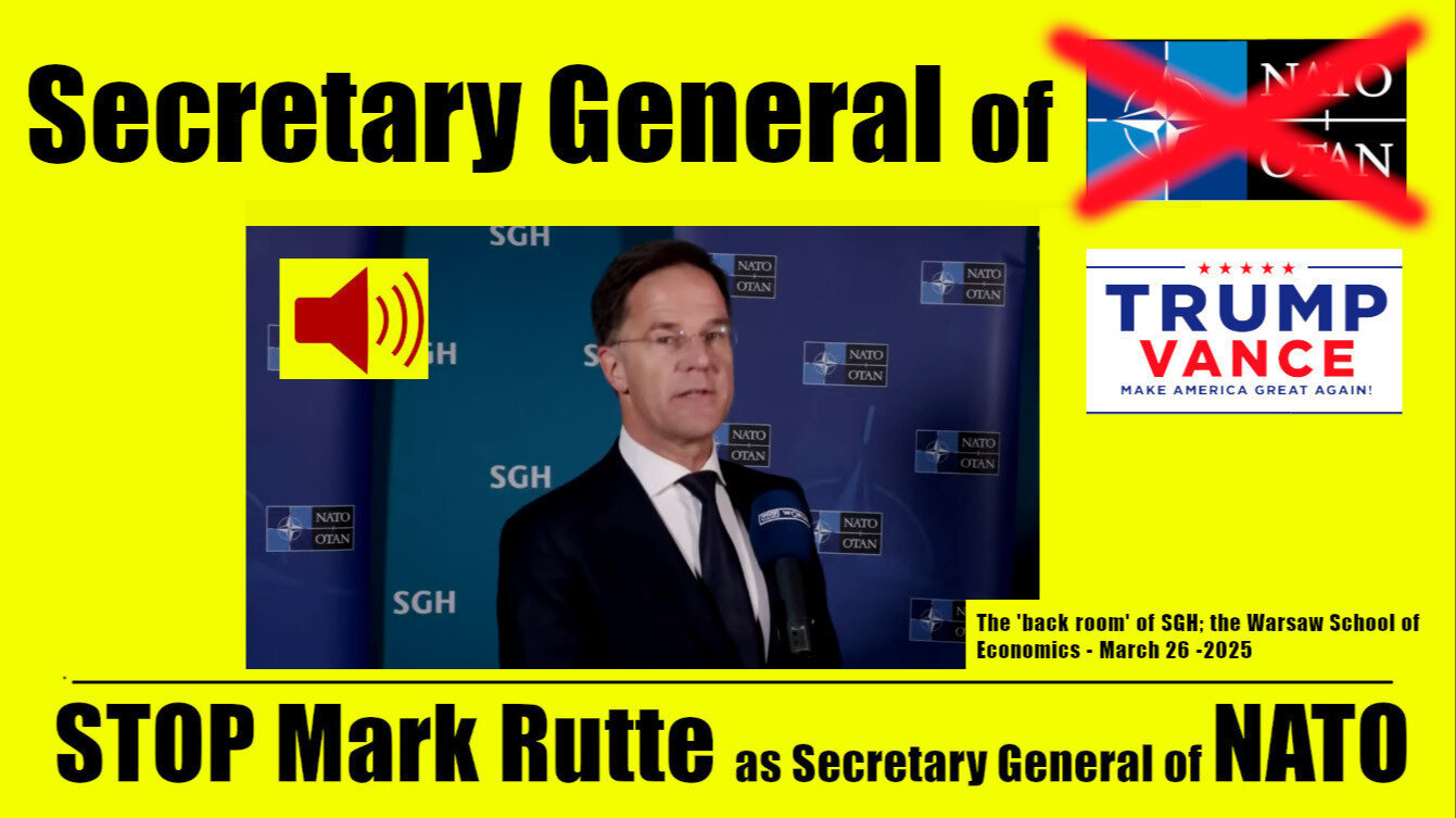 Petition update · Mark Rutte, Secretary General of NATO or Trump/Vance ...