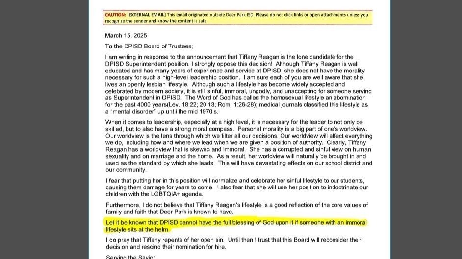 Petition update · Leaked Letters Confirm Pastor’s Discriminatory ...