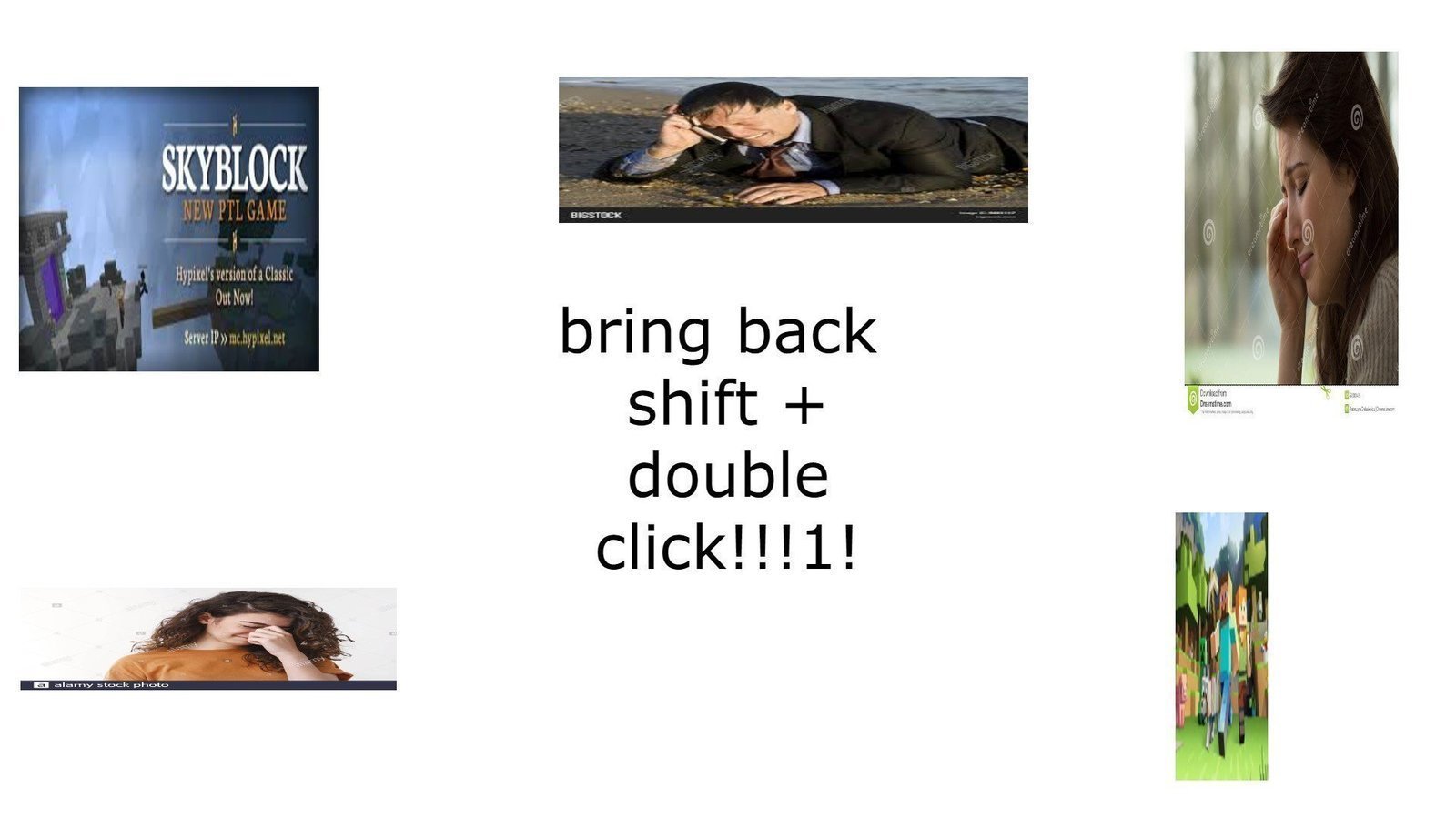 Petition · Bring back Shift + Double clicking in Skyblock - United ...