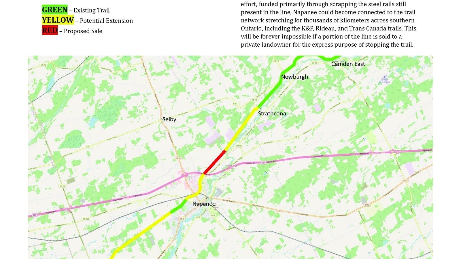 Petition · Preserve the Cataraqui Trail Bed in Greater Napanee - Canada ...