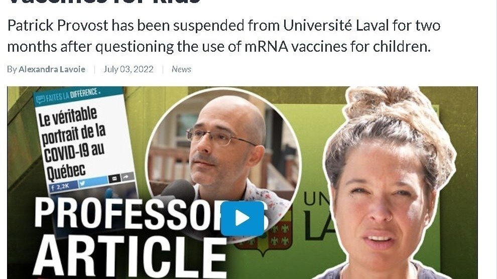 Pétition · Support Dr. Patrick Provost for academic free speech ...