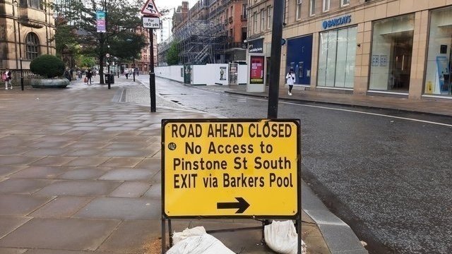 Petition · Reopen Pinstone Street to allow buses - United Kingdom ...