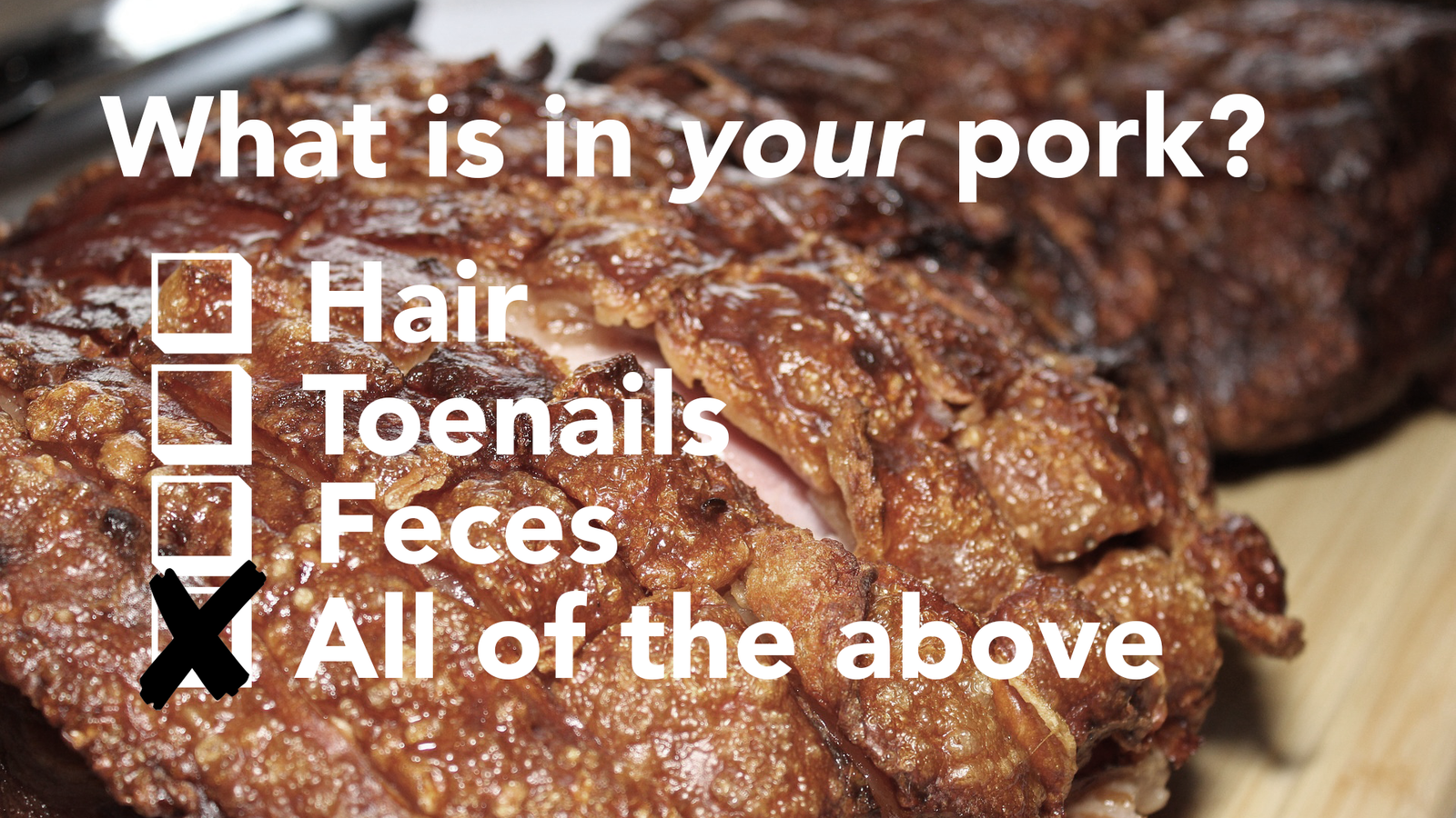 Petition · Keep Hair, Toenails, and Feces Out of Pork - United States ...