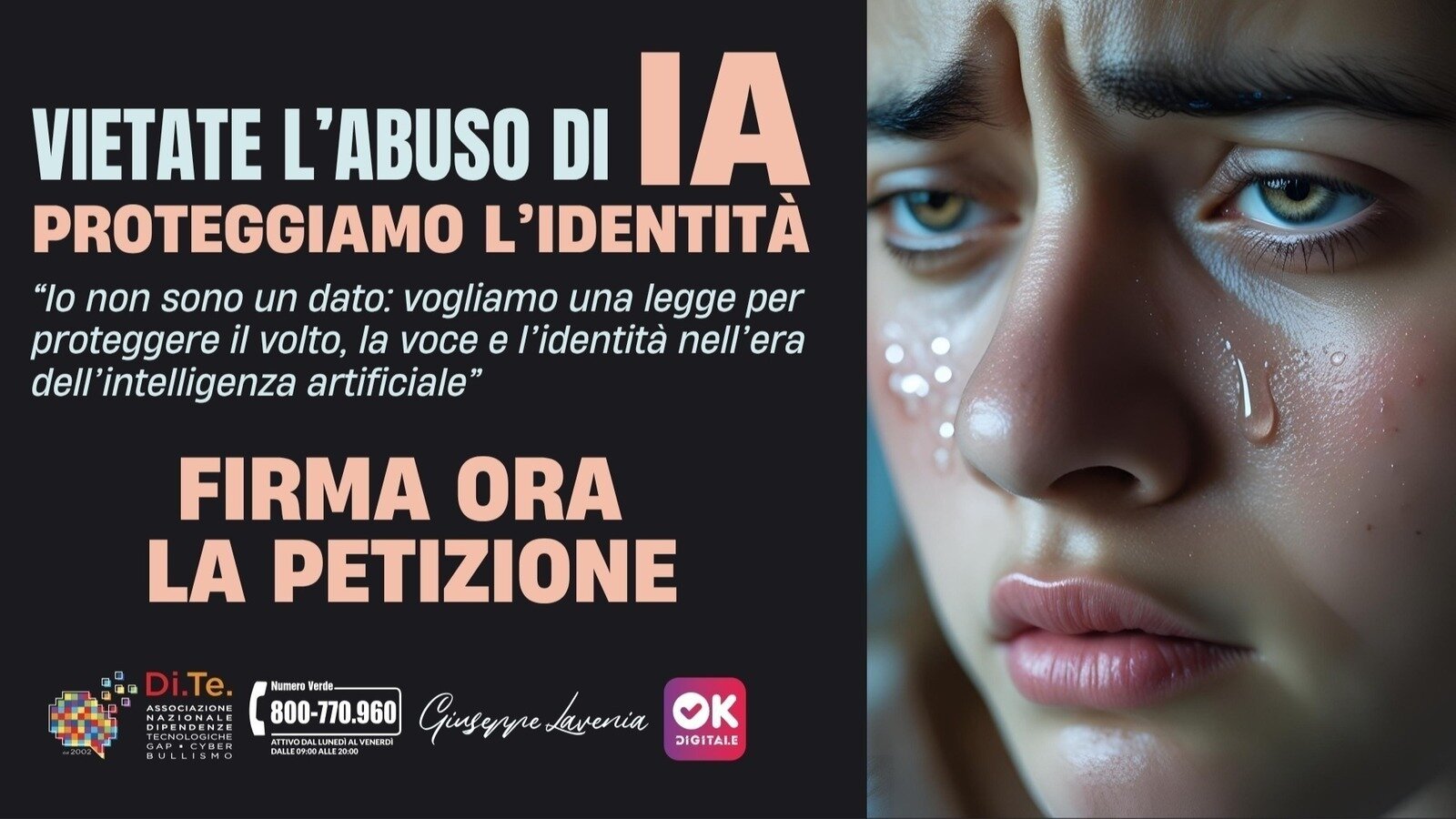 Petizione · Vietate l’abuso di IA: proteggiamo volto, voce e identità ...