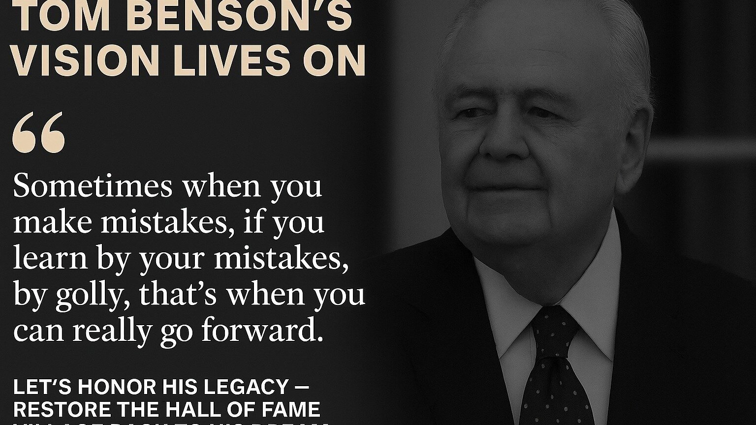 Petition · Revive the Hall of Fame Village Vision — Canton Deserves ...