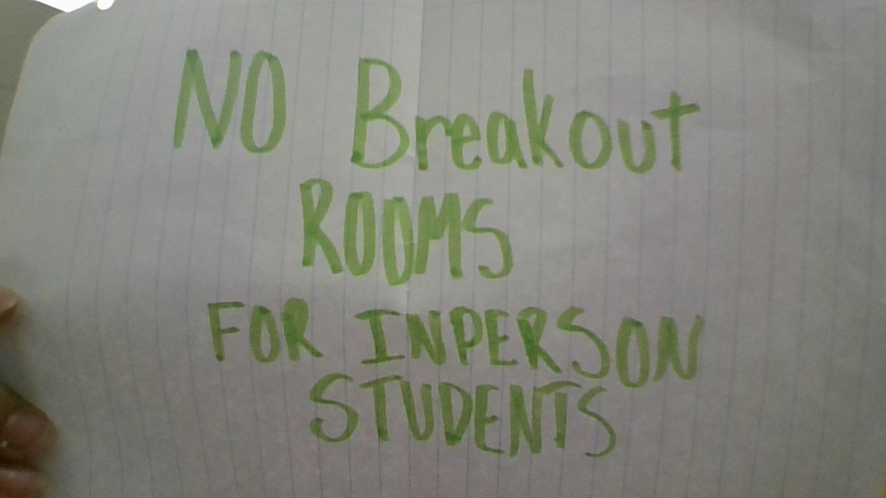 Petition · No breakout rooms for in-person students - United States ...