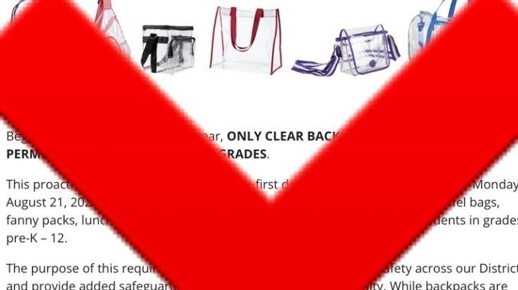 Petition · NO clear backpacks - United States · Change.org